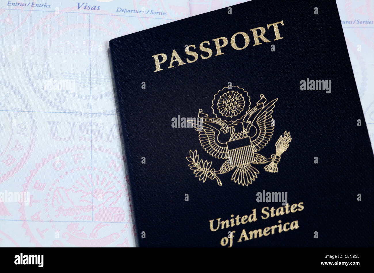 American passport inside hi-res stock photography and images - Alamy