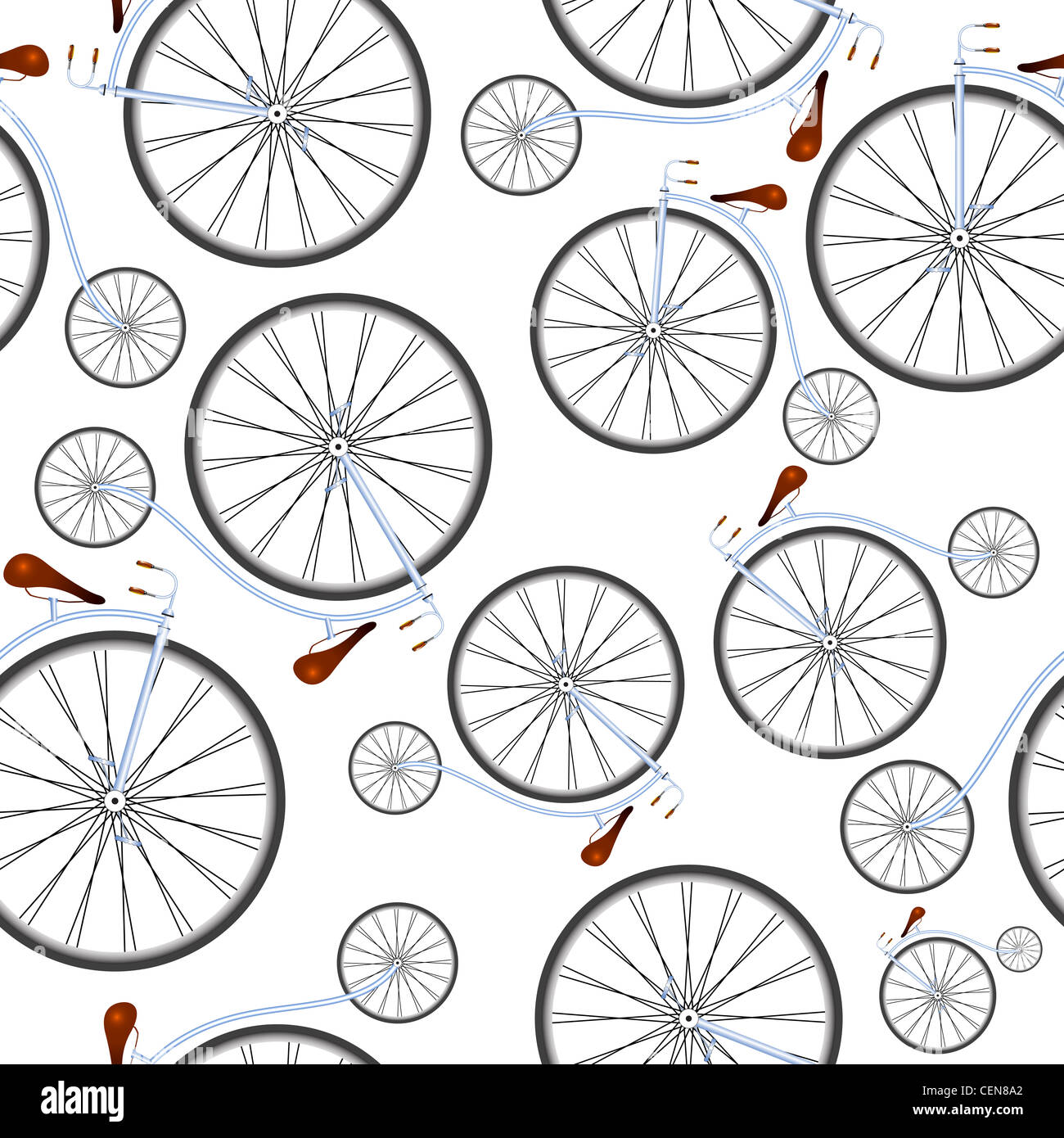 old bicycles pattern, abstract seamless texture; vector art ...