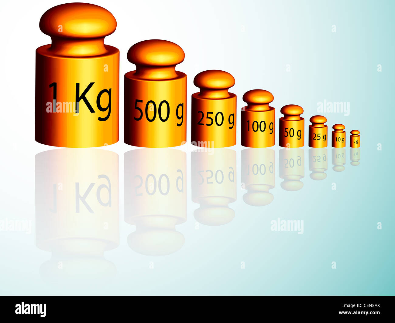 calibration weights reflected, abstract vector art illustration; image ...