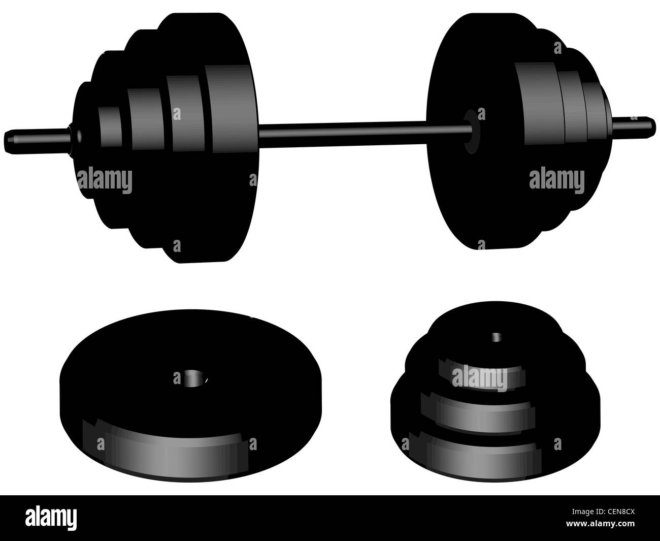 weights isolated on background, abstract vector art illustration Stock ...