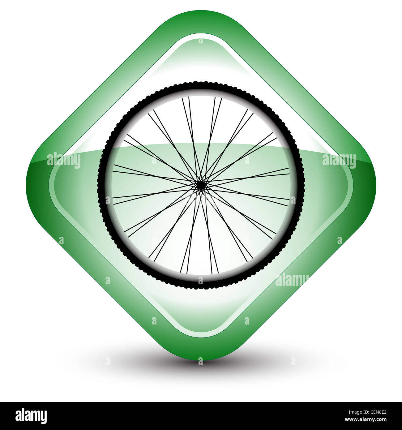 wheel icon against white background, abstract vector art illustration ...
