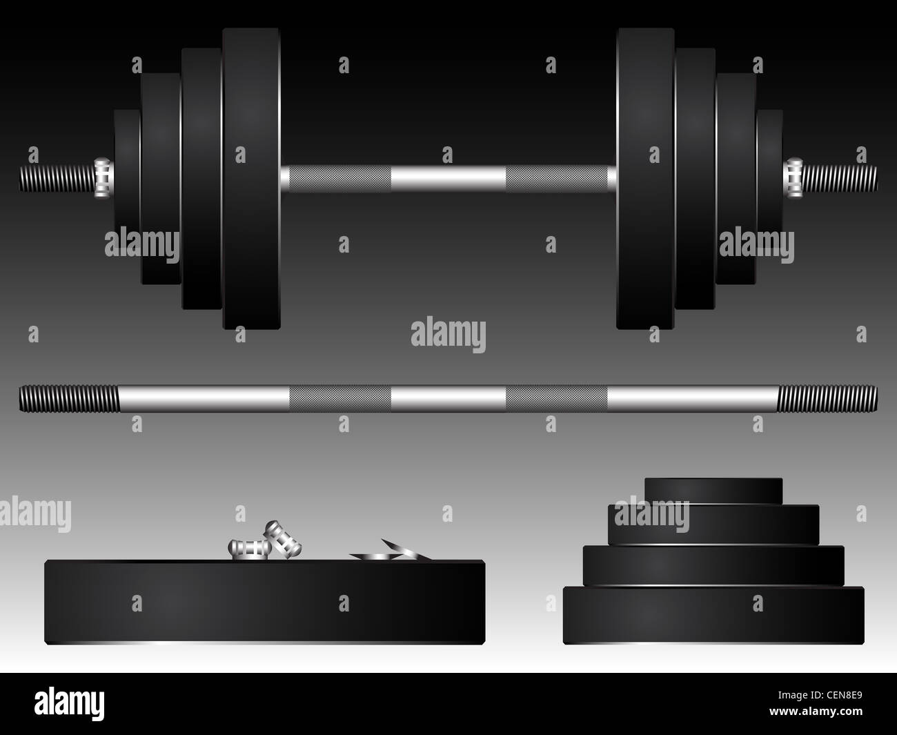 heavy weights, abstract vector art illustration Stock Photo - Alamy