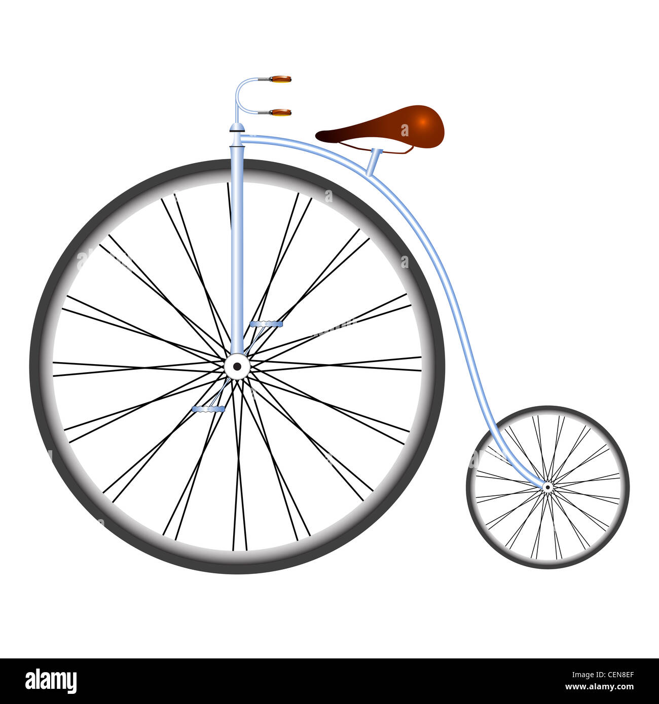 old bicycle against white background, abstract vector art illustration ...