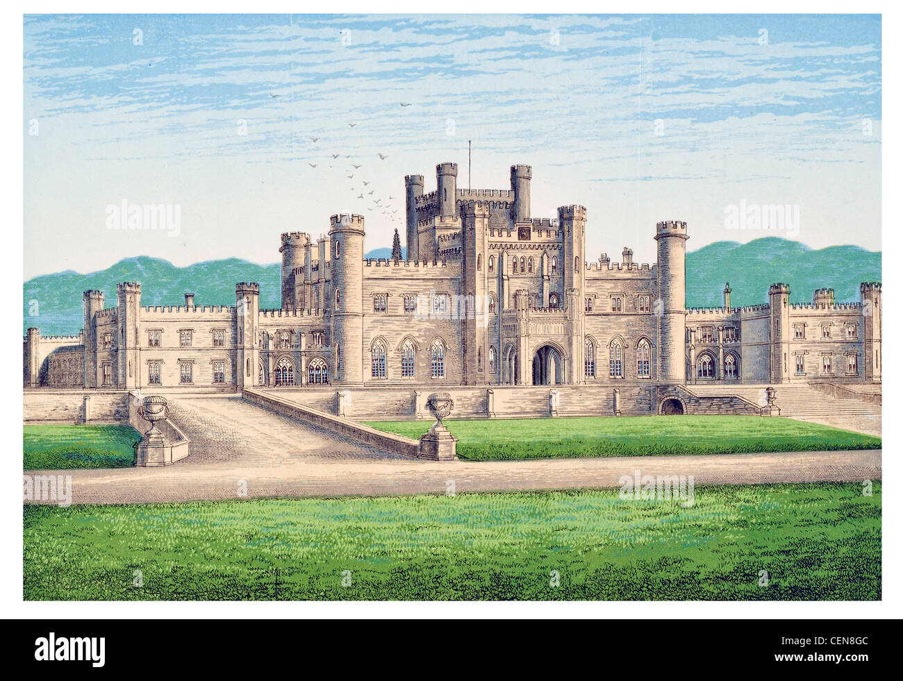 Lowther Castle country house Westmorland Cumbria England Robert Smirke ...