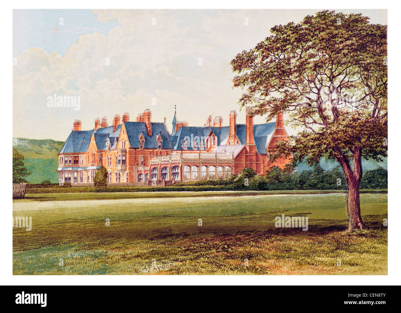 Stately home facade uk Cut Out Stock Images & Pictures - Alamy