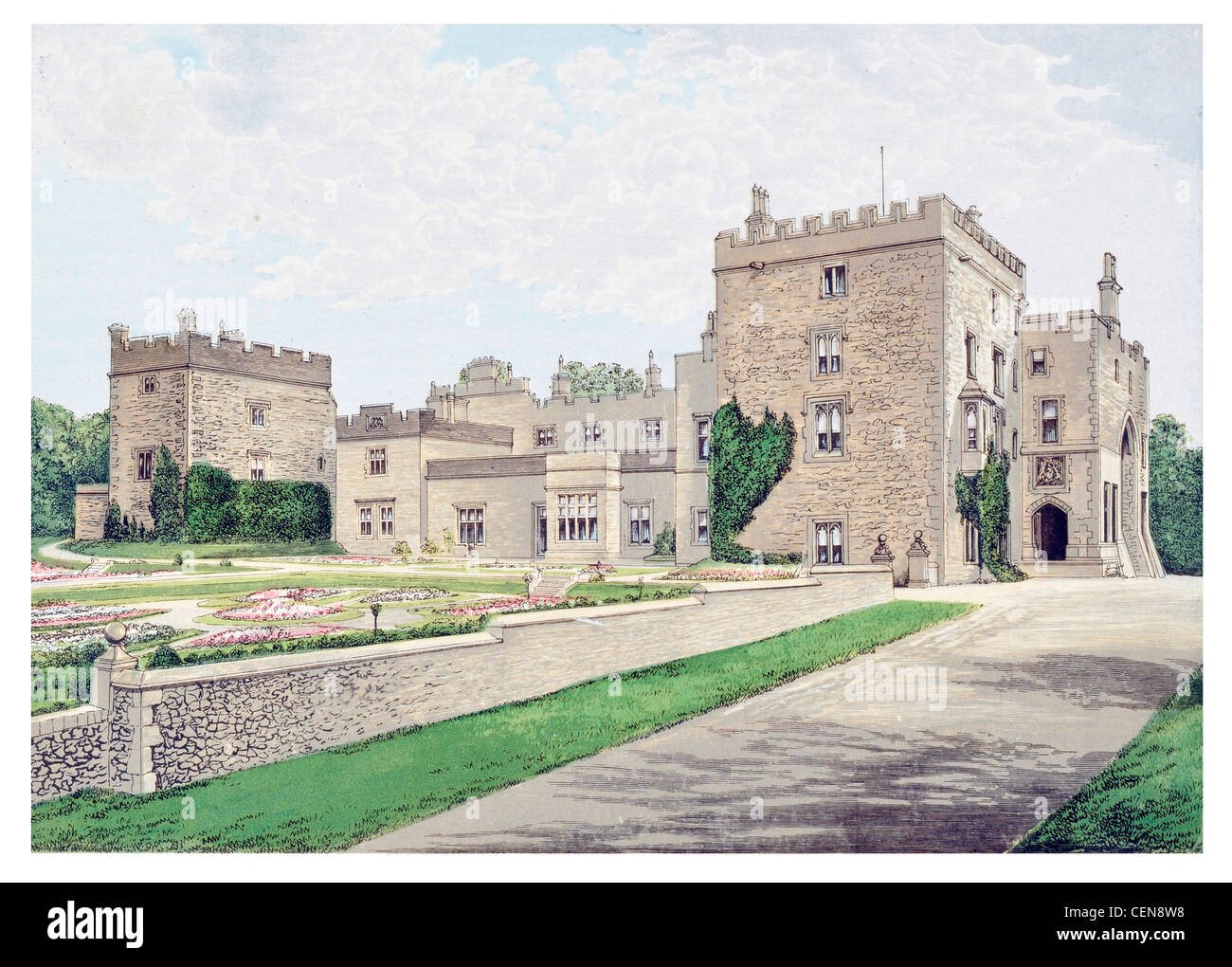 Muncaster Castle Cumbria England Pennington Great Hall pele tower ...