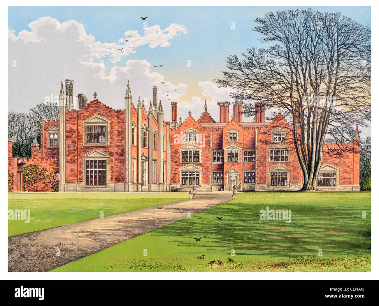Witchingham Hall Priory Norfolk England Britain UK Parkland Park ...