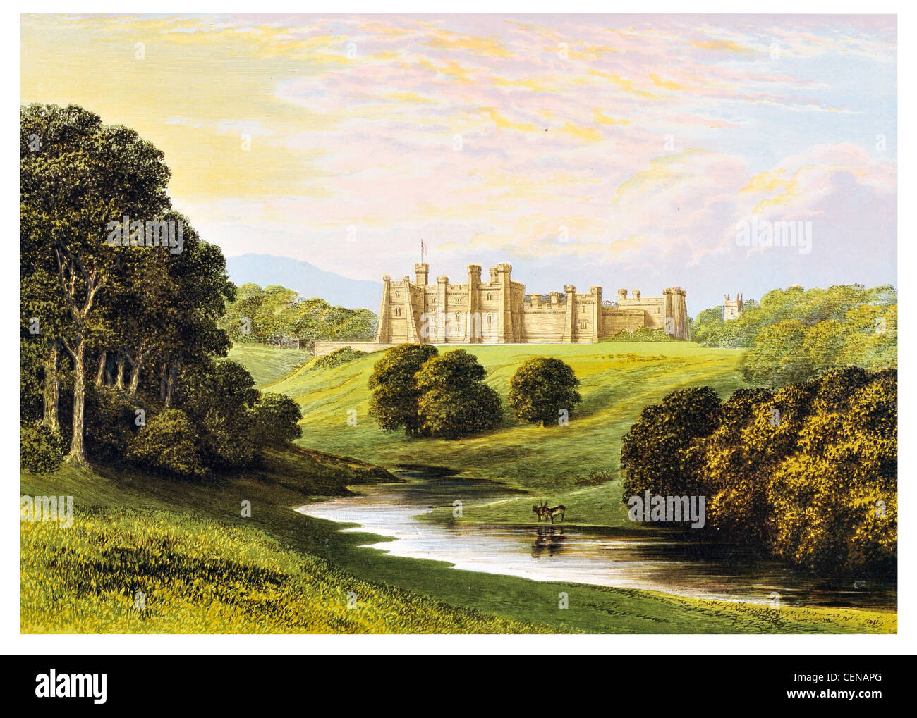 Brancepeth Castle County Durham England UK Grade I listed building moat ...