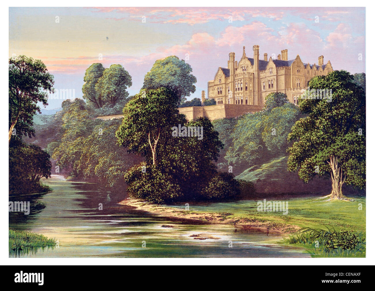 Lilburn Tower 19th century mansion house Lilburn Wooler Northumberland ...