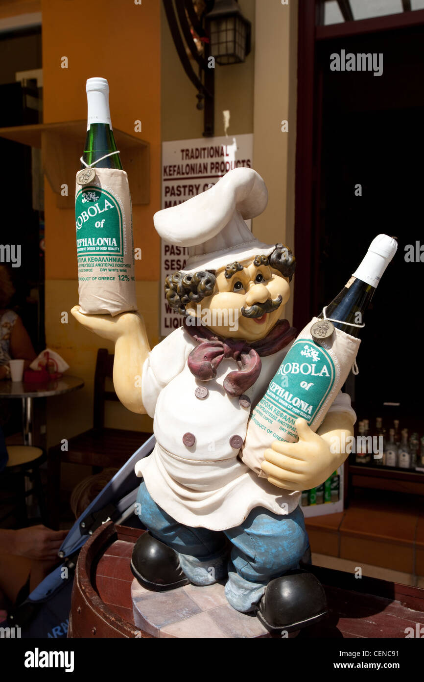 local greek wine. Robola for sale at restaurant. Cephalonia Greek ...