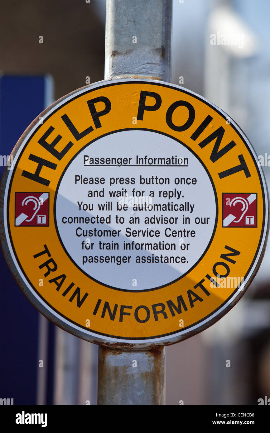 help point facility at modern railway station. Recently opened railway ...
