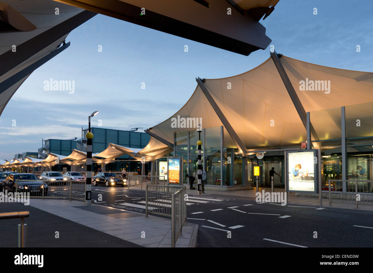 uk, england, Heathrow airport terminal 5 building dusk Stock Photo - Alamy