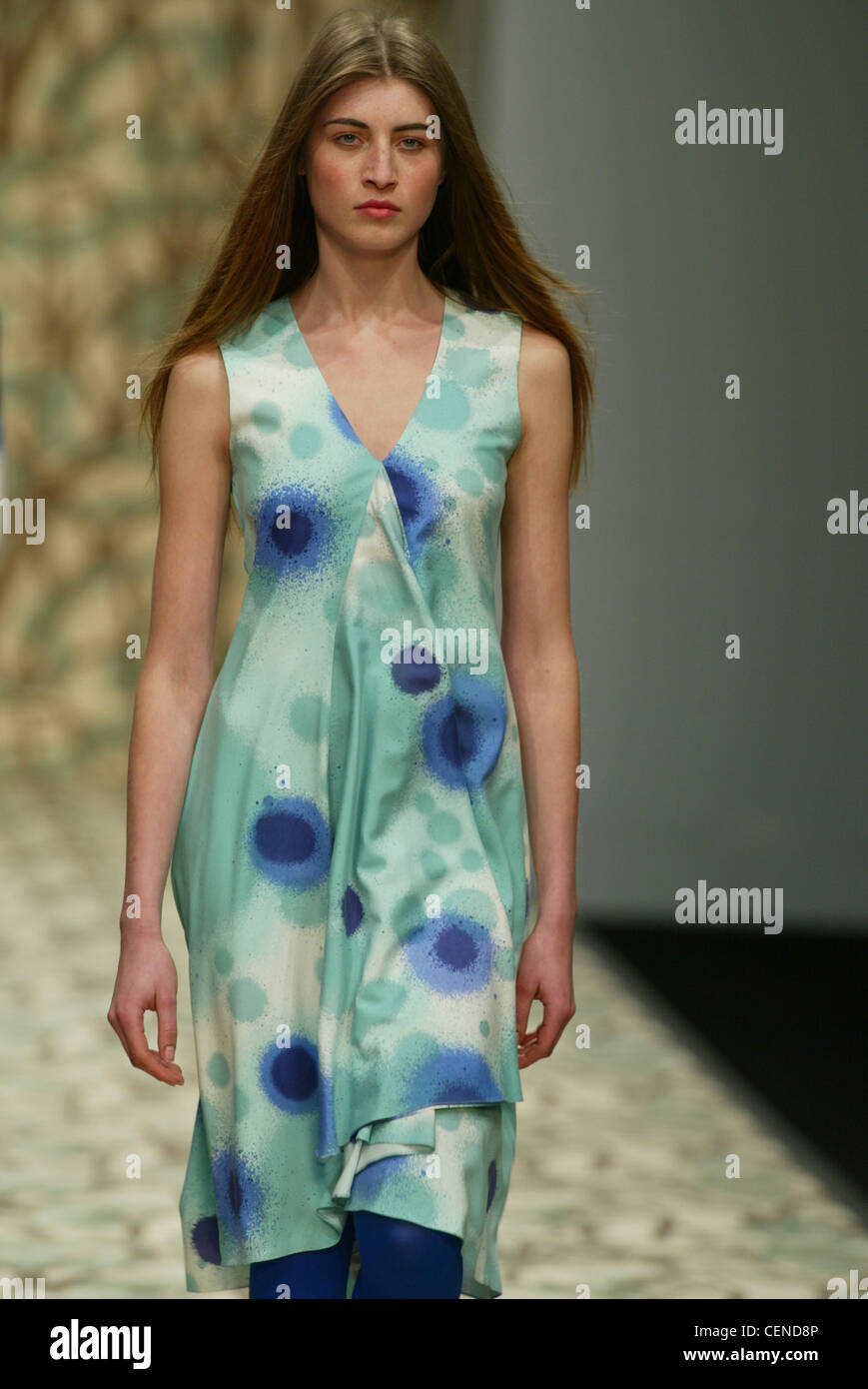 Eley Kishimoto London Autumn Winter Model long brunette hair, wearing ...