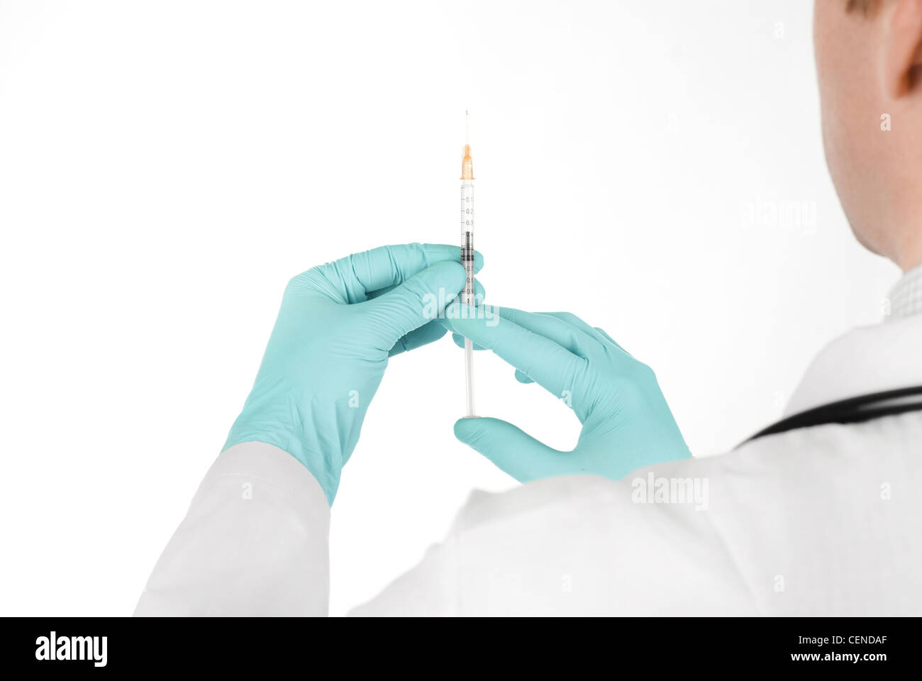 Doctor getting ready to make injection Stock Photo - Alamy