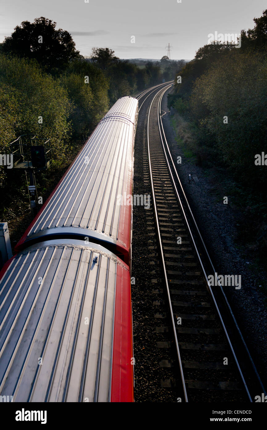 europe, UK, England, Surrey, railway tracks Surrey Stock Photo - Alamy
