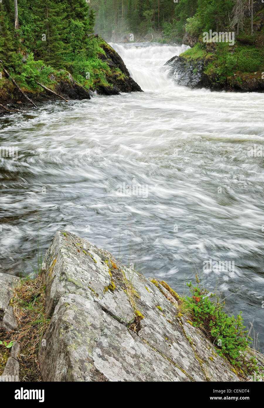 Waterfall of Kitkajoki river, Finland Stock Photo - Alamy