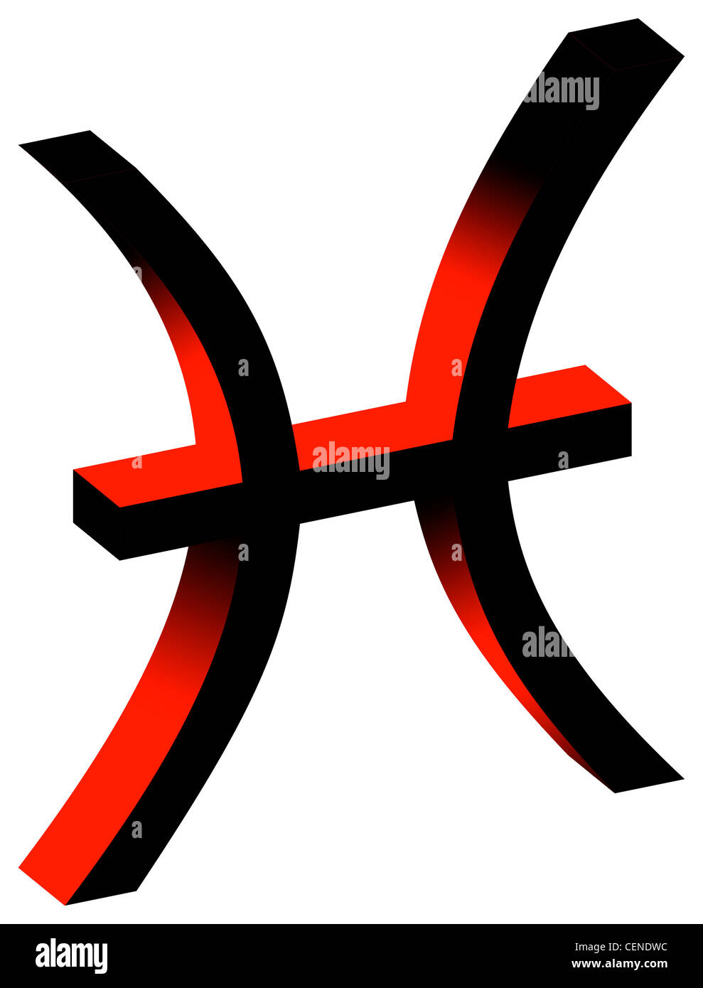 Illustrated star signsRed shadowed Pisces symbol Stock Photo - Alamy