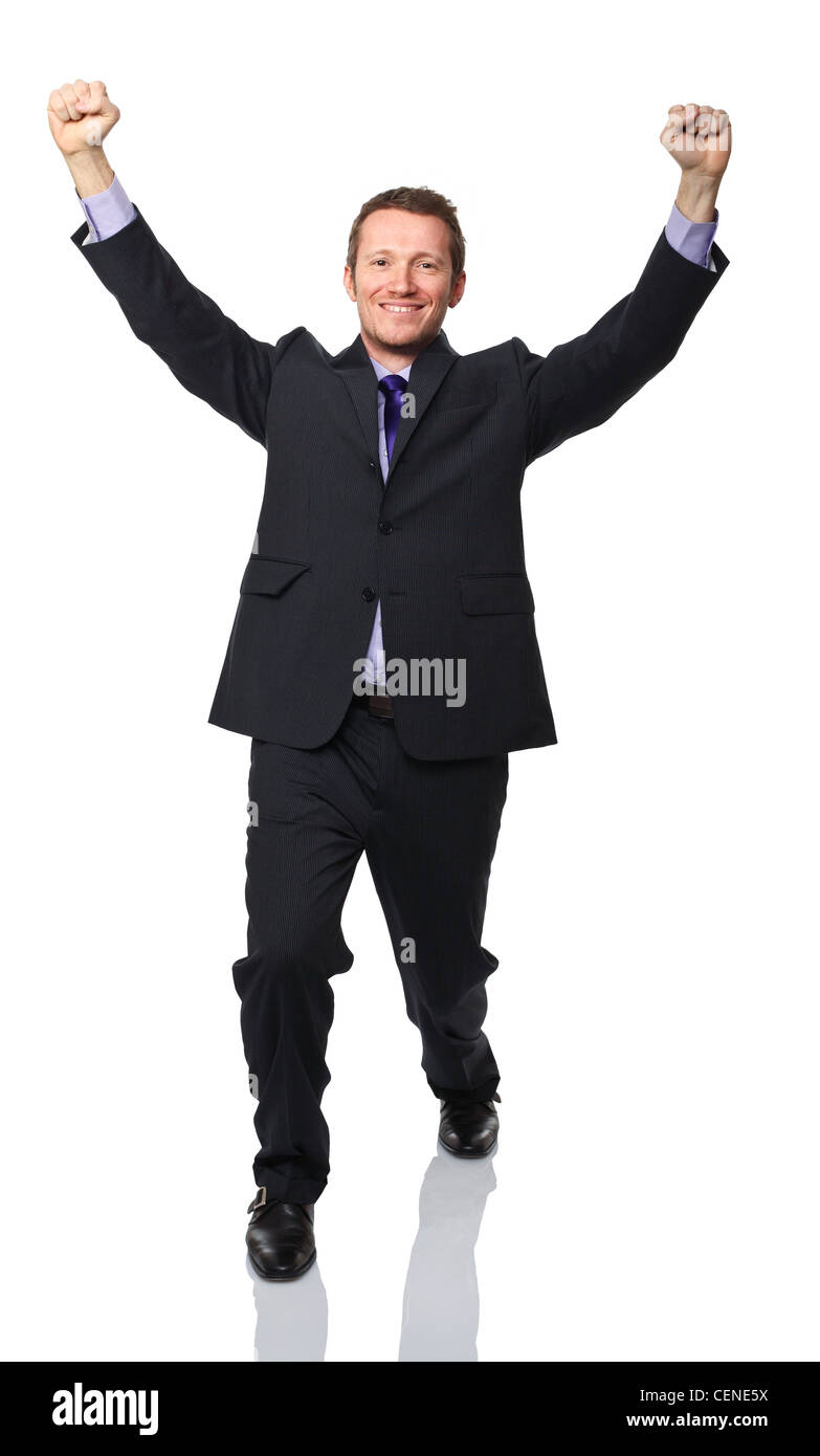 portrait of happy man isolated on white background Stock Photo - Alamy