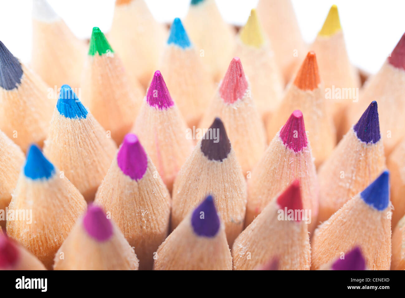 Macro close up of colored pencils Stock Photo - Alamy