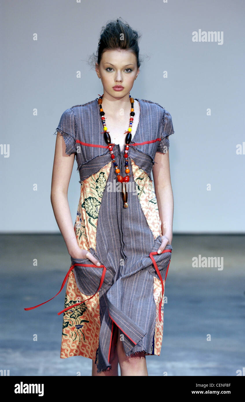 Justin Oh London Ready To Wear Spring Summer Brunette model quiff hair ...