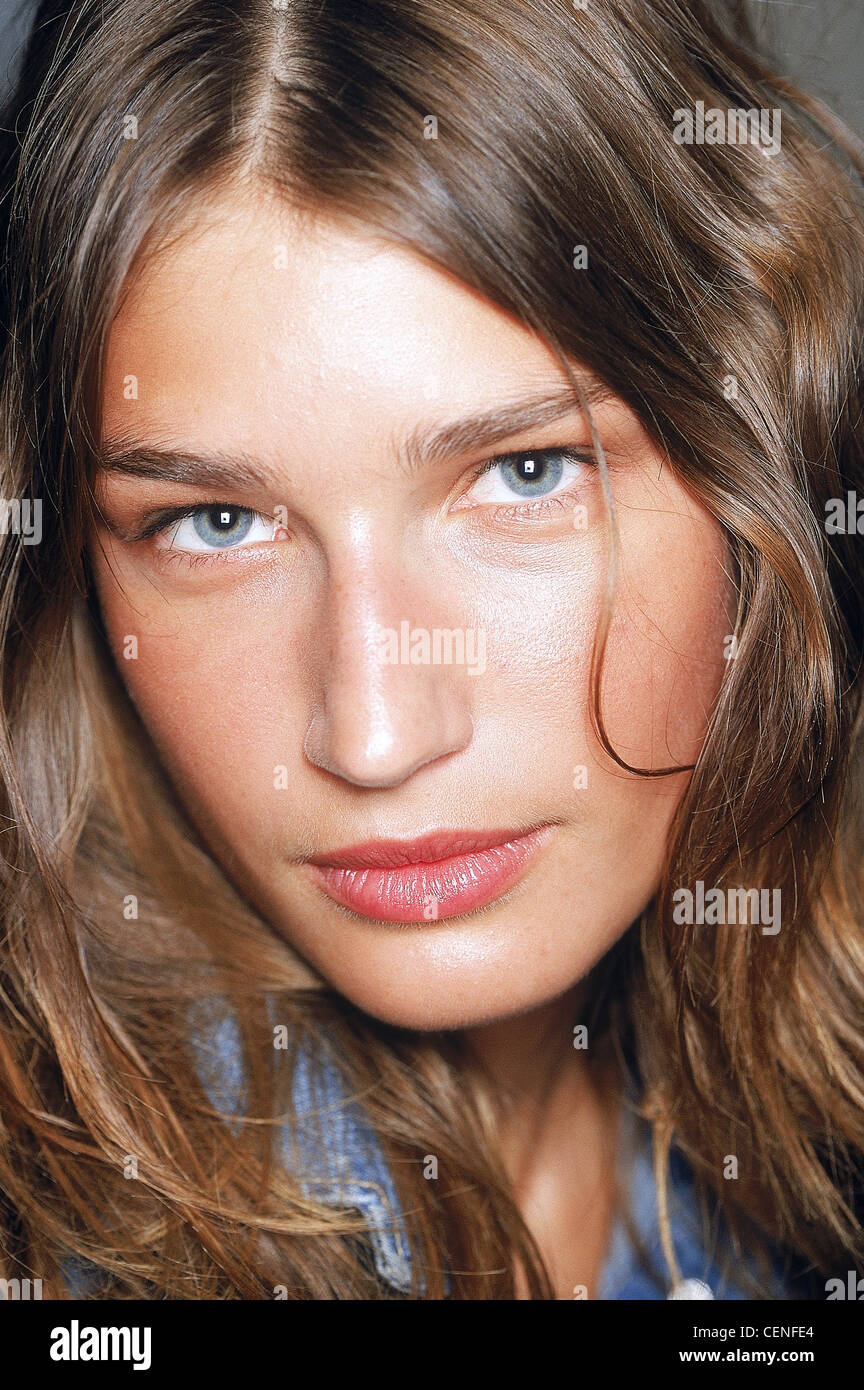 Backstage Paris Spring Summer Stella McCartney Model long brunette hair ...