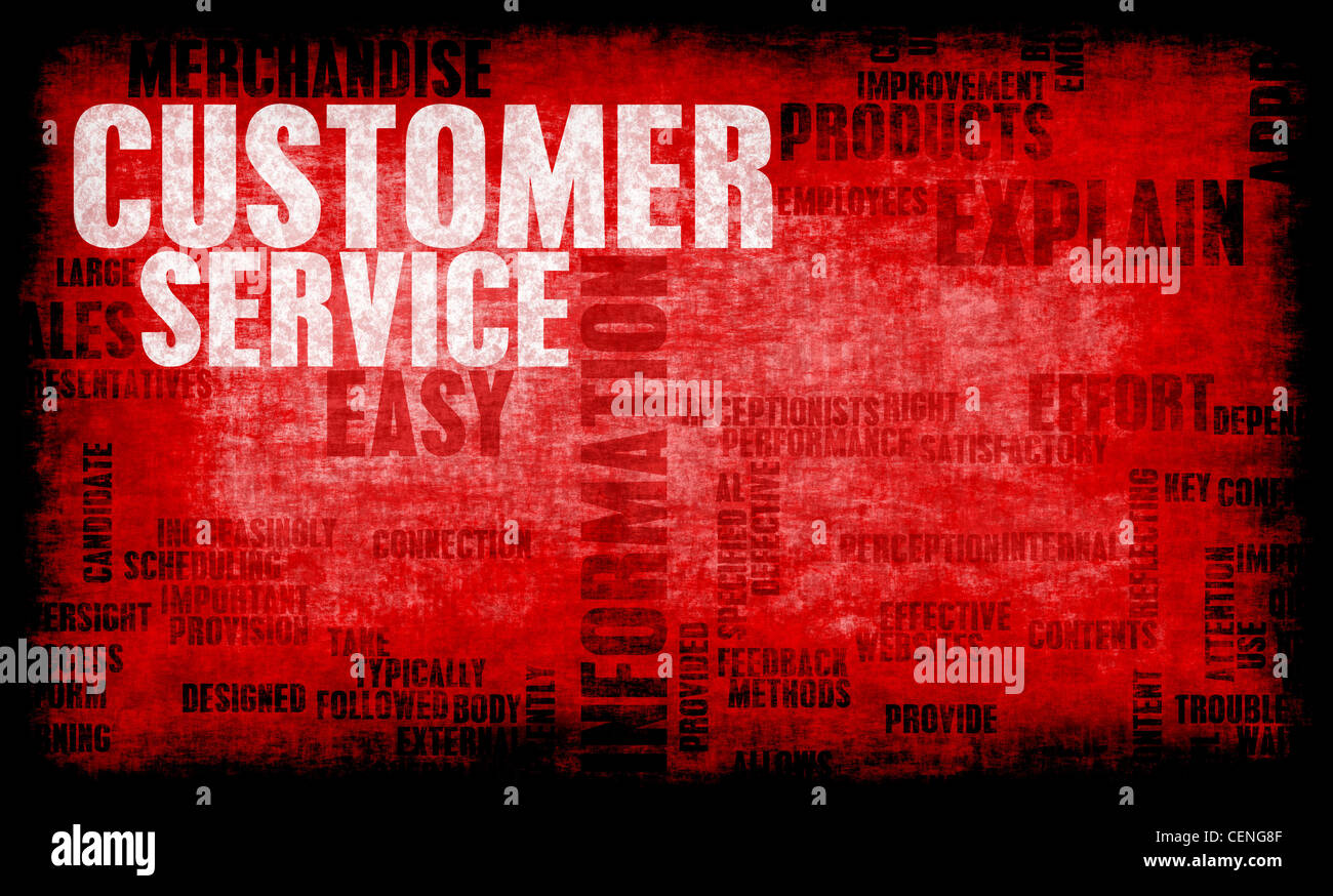 Customer Support and CS Service Industry Art Stock Photo - Alamy