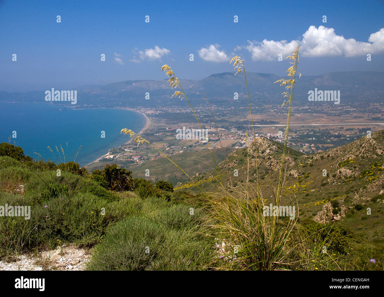 laganas bay from road leading to mount skopos, kalamaki, zante ...