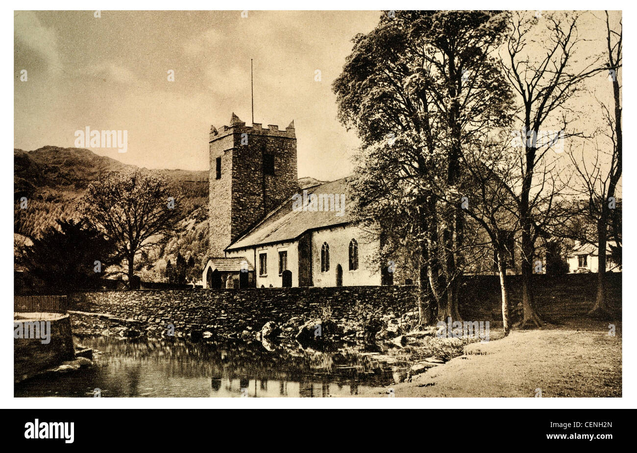 Grasmere St Oswald's Church village tourist destination English Lake ...