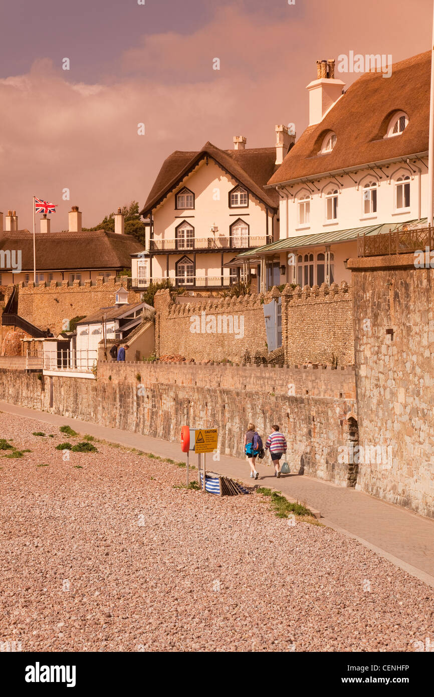 England Devon Sidmouth Seafront near Chit Rocks Stock Photo - Alamy