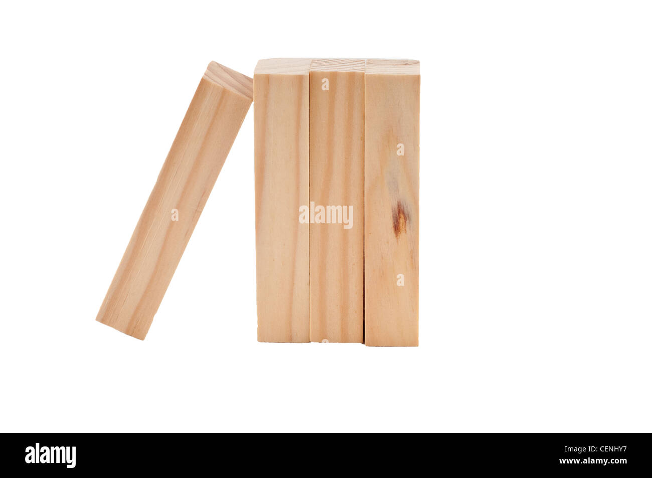 Upright Wooden Blocks with One Leaning Block – Balanced Construction ...