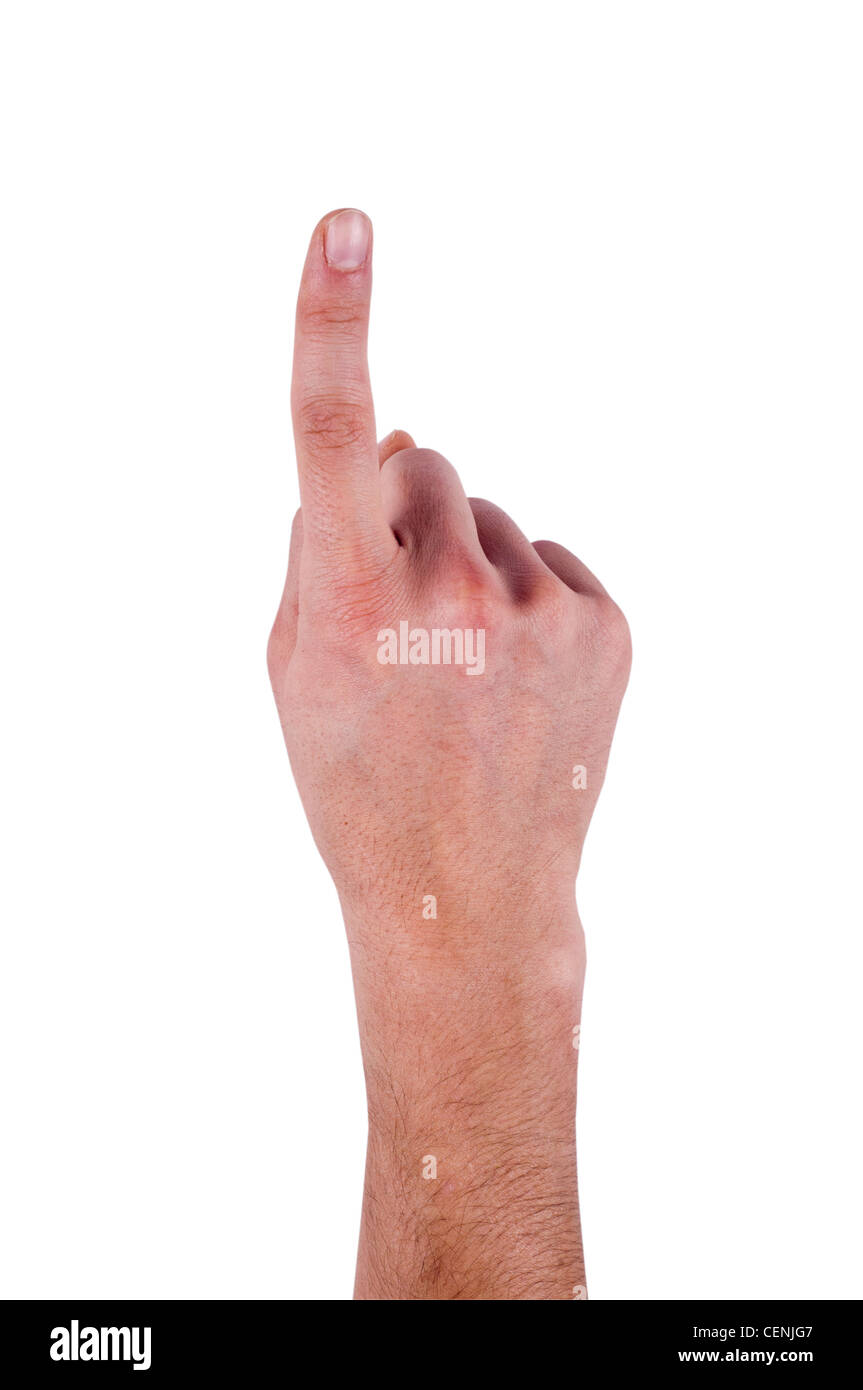Hand Holding Up One Finger – Signal or Counting Gesture Isolated Stock ...