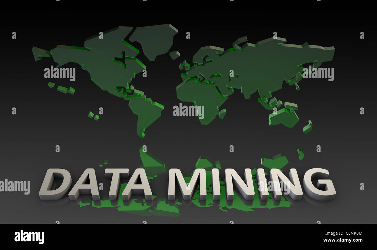 Data Mining With 3d Worldwide Global Dataset Stock Photo - Alamy