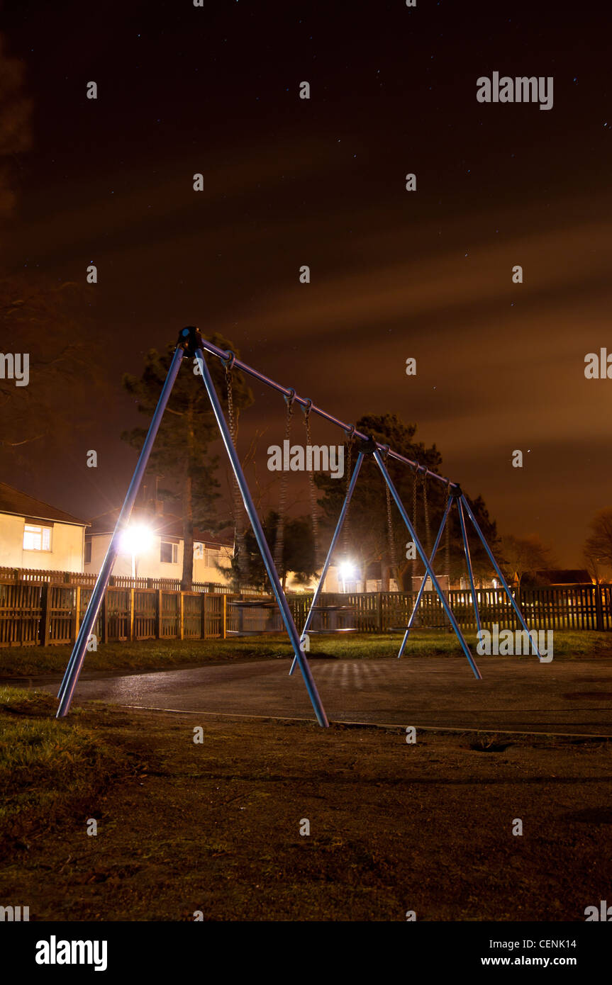 Scary park by night hi-res stock photography and images - Alamy