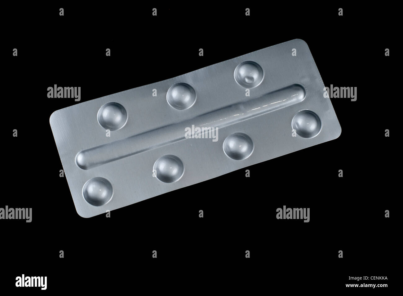 Some aluminium pill package on isolated black background Stock Photo ...