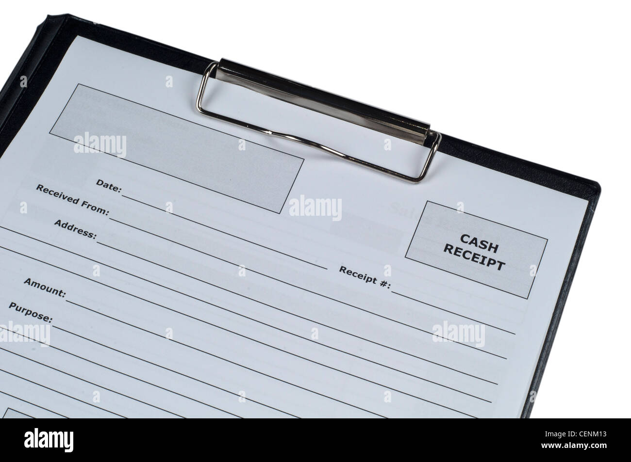 Cash Receipt Form on Clipboard – Basic Payment Documentation Stock ...