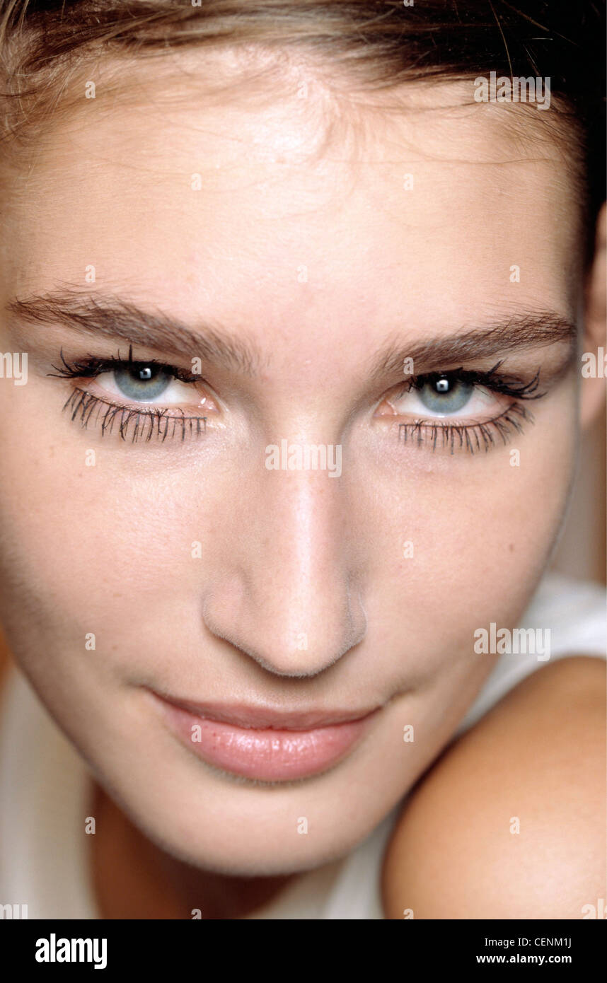 Anna Molinari Backstage Milan Ready to Wear S S Close up face of ...