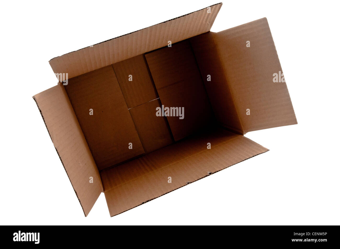 Open Brown Cardboard Box – Top View Packaging for Delivery or Storage ...