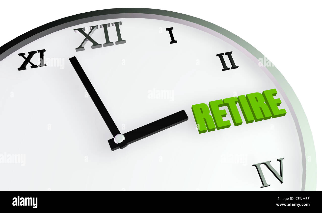 Retirement Time Coming Soon and Planning on Clock Stock Photo - Alamy