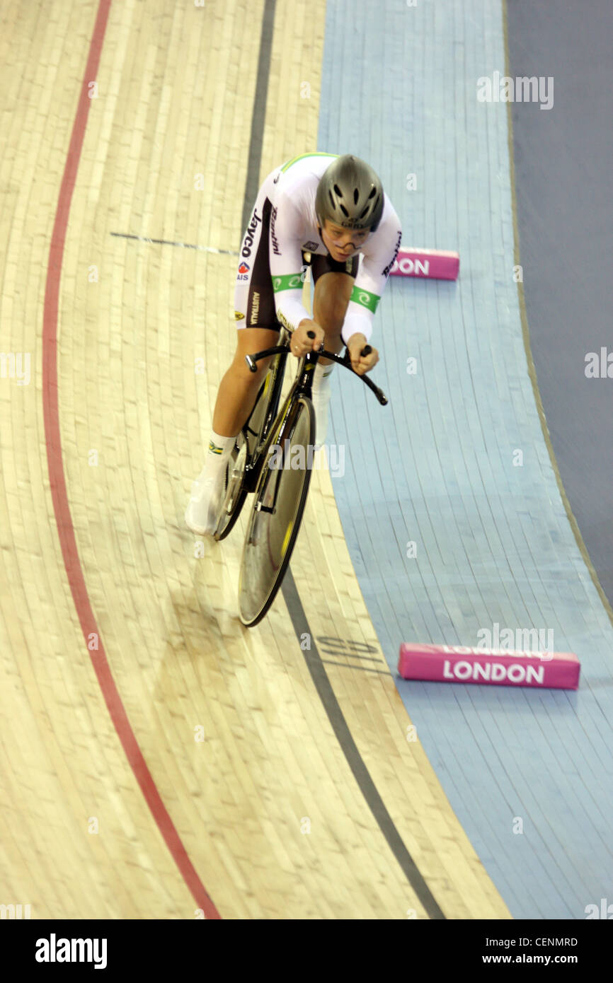 Amy Cure of Australia at the UCI Track Cycling World Cup Velodrome ...