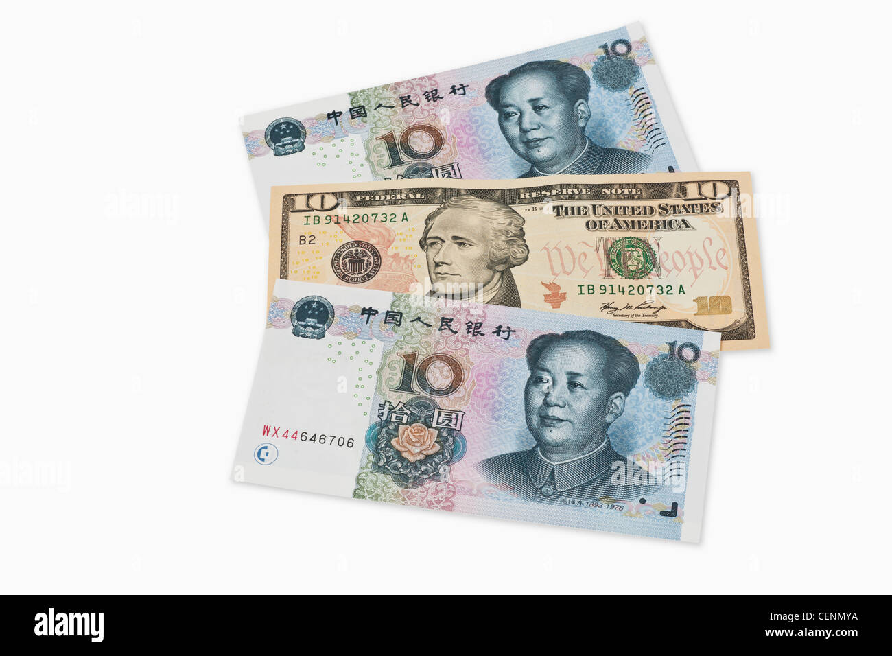 Zehn dollar banknote Cut Out Stock Images & Pictures - Alamy
