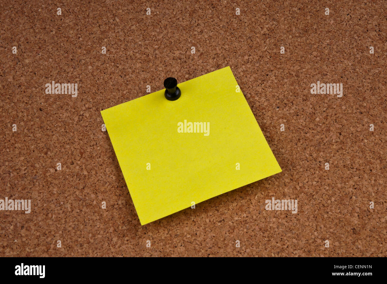 Sticky Note with Push Pin on Corkboard – Office and School Planning ...
