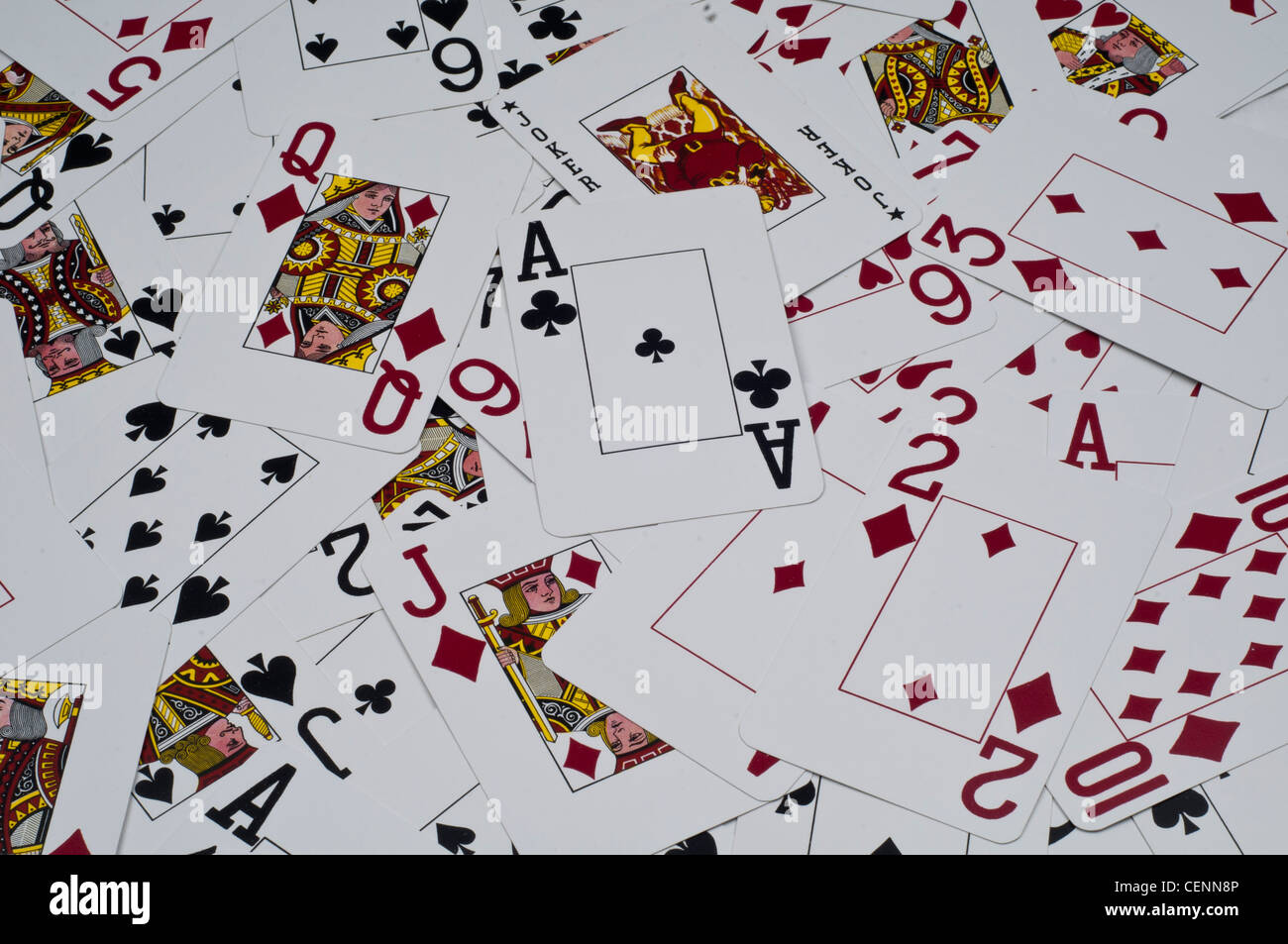 Scattered cards joker hi-res stock photography and images - Alamy