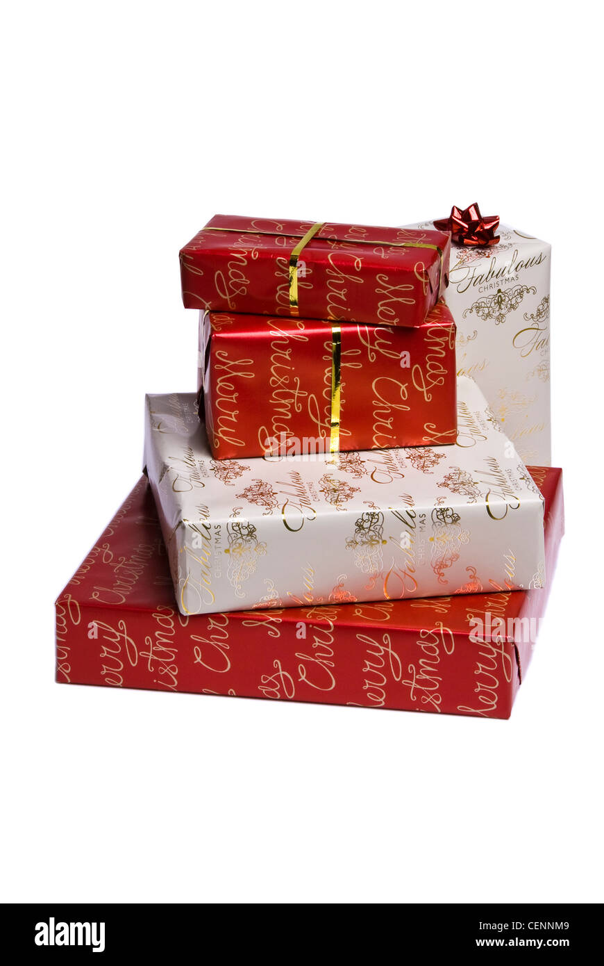 Pile wrapping paper in Cut Out Stock Images & Pictures - Alamy