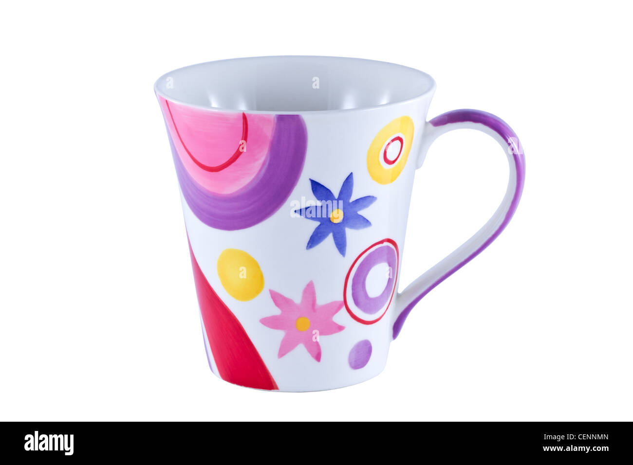colorful cup isolated on the white background Stock Photo - Alamy