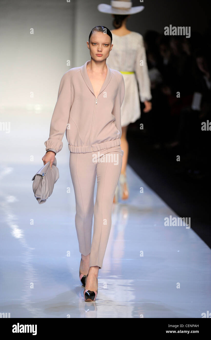 Mila Schon Milan Ready to Wear Autumn Winter Pale pink two piece ...