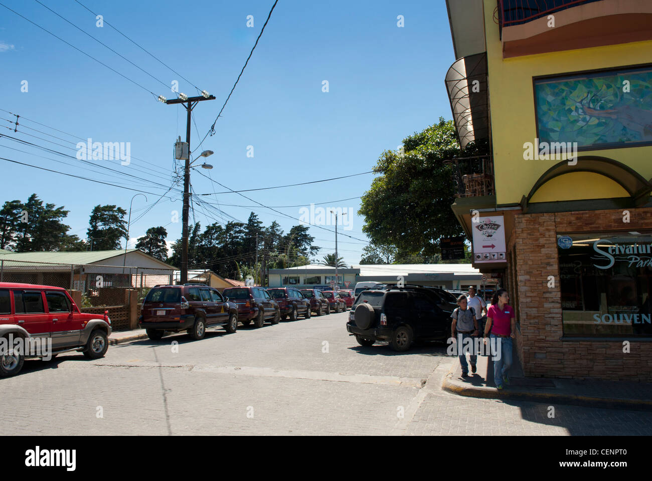 Santa Elena town centre, Monteverde, Costa Rica Stock Photo - Alamy