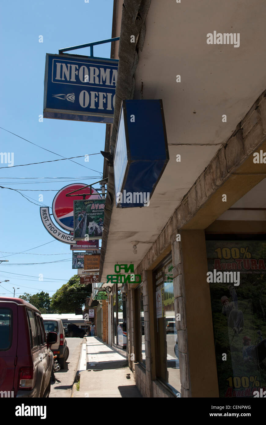 Santa Elena town centre, Monteverde, Costa Rica Stock Photo - Alamy