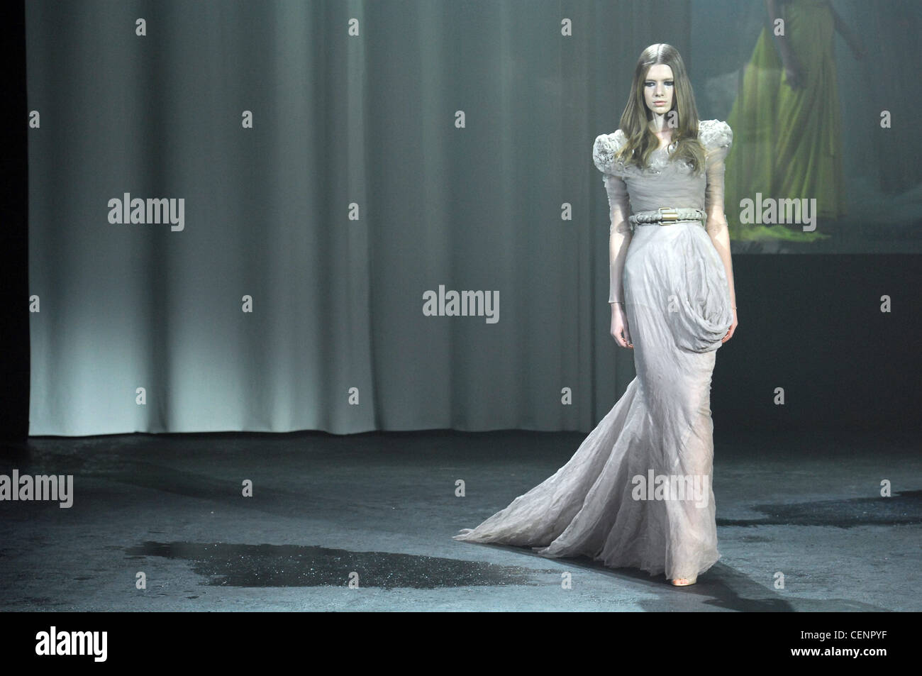 Givenchy Paris Haute Couture Spring Summer Model Alyona Osmanova long ...