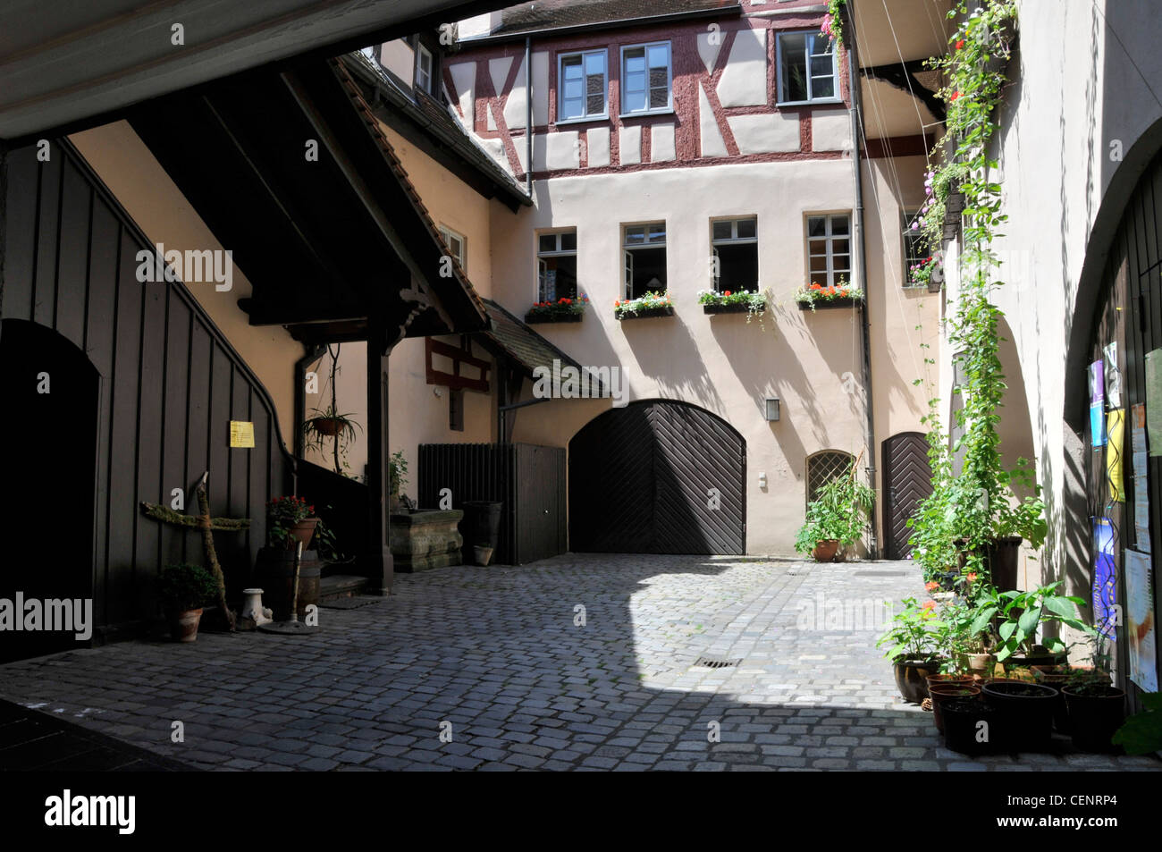 A courtyard in Nuremberg, Bavaria, Germany Stock Photo - Alamy
