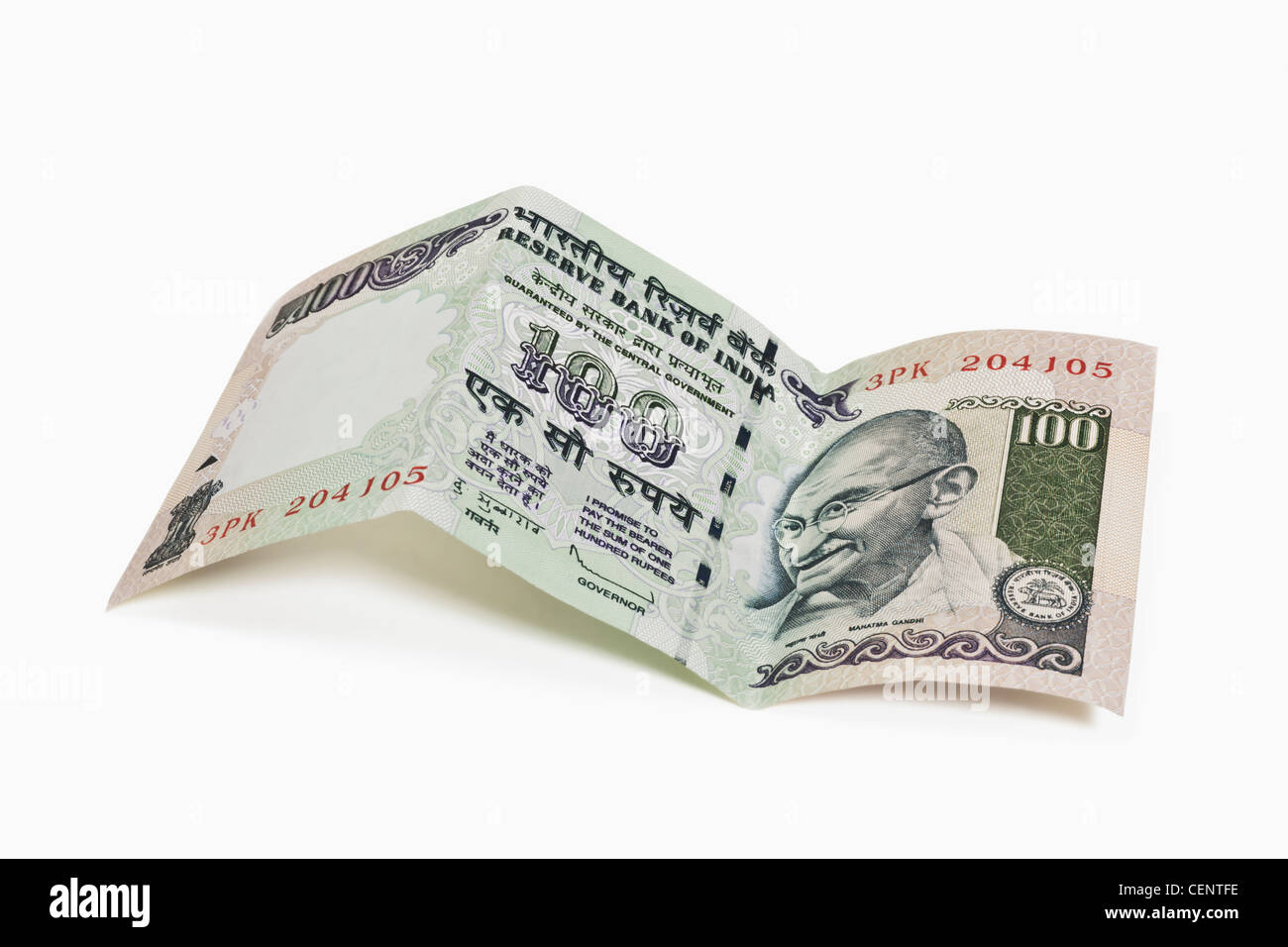 Indian 100 rupee bill with the portrait of Mahatma Gandhi. India, Asia ...